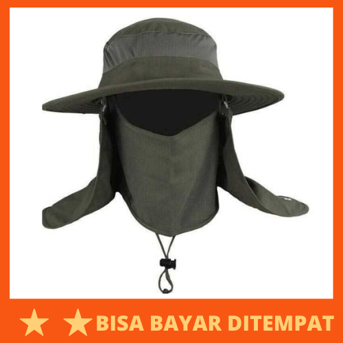 Jual Topi Rimba Outdoor Bucket Hat Poliester Anti UV / Topi Rimba ...