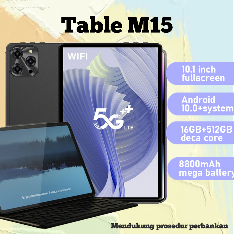 Jual Tablet Galaxy M15 16GB+512GB 10.1inch Layar HD pembelajaran dan hiburan kantor ultra tipis ...