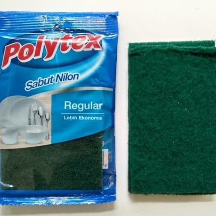 Jual Polytex Sabut Nilon Regular 1s Hijau Ijo Green Spon Nylon | Shopee ...