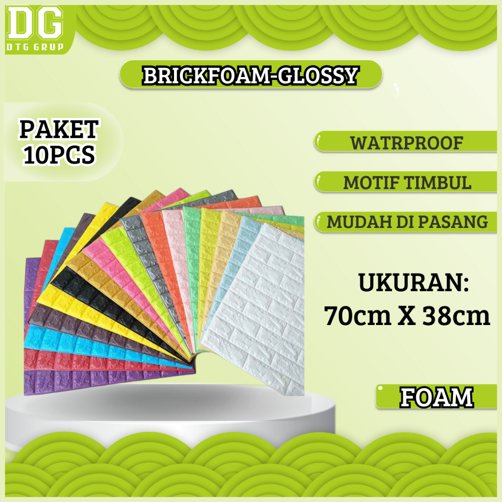 Jual Wallpaper 3D 70Cmx38Cm Foam Batik Stiker Emboss Peredam Udara Dan ...