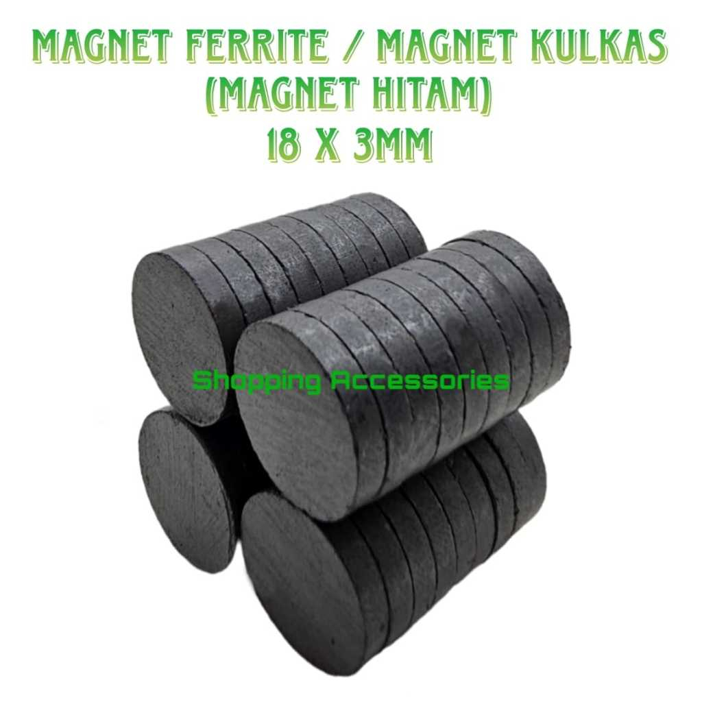 Jual Magnet Kulkas Ukuran 18x3mm Magnet HITAM Magnet FERRITE -1pcs ...