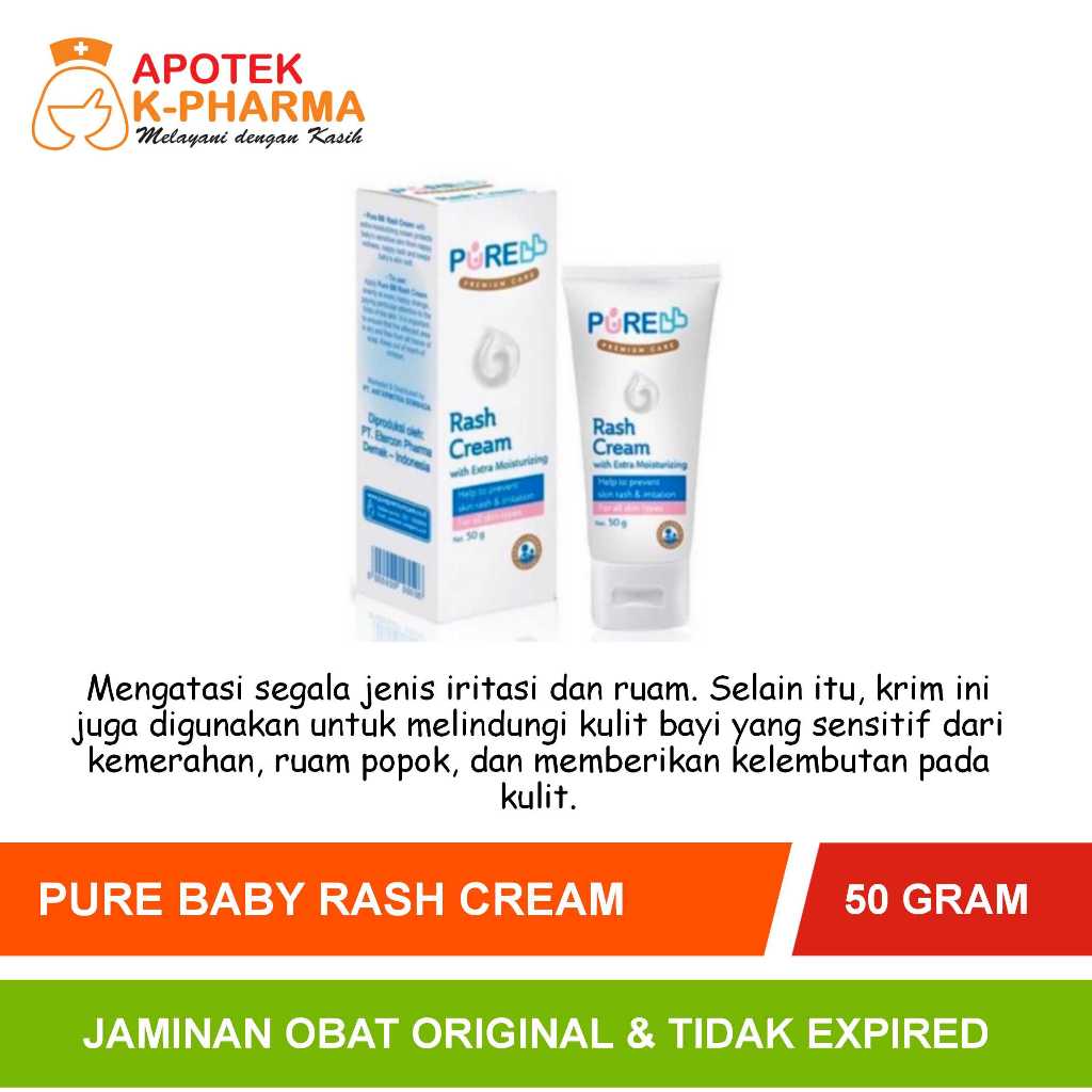 Jual Pure Baby Rash Cream Isi 50gram Obat Original | Shopee Indonesia