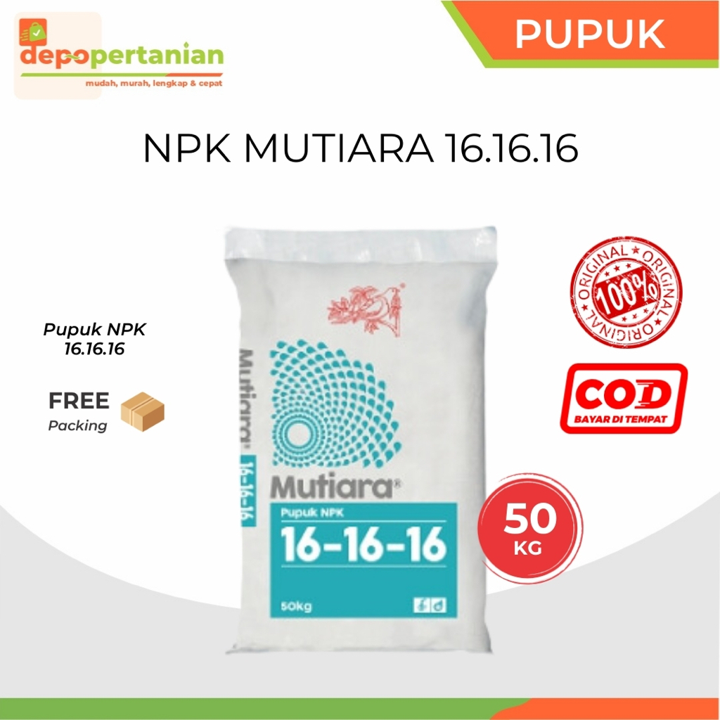 Jual Depo Pertanian - Pupuk NPK Mutiara 16-16-16 50 Kg Meroke Original ...