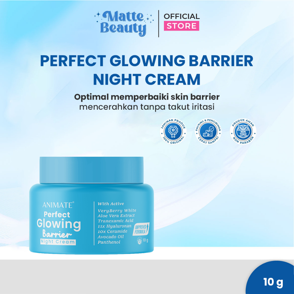 Jual Animate Perfect Glowing Barrier Night Cream 10 gr | Shopee Indonesia