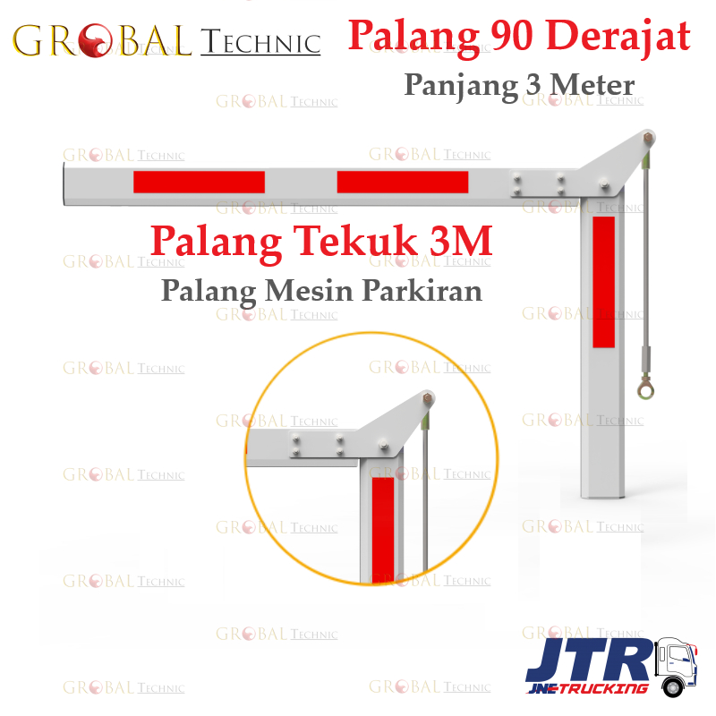 Jual Arm Barrier Gate 90 Degree Folding 3m   Palang Barrier Gate Tekuk 