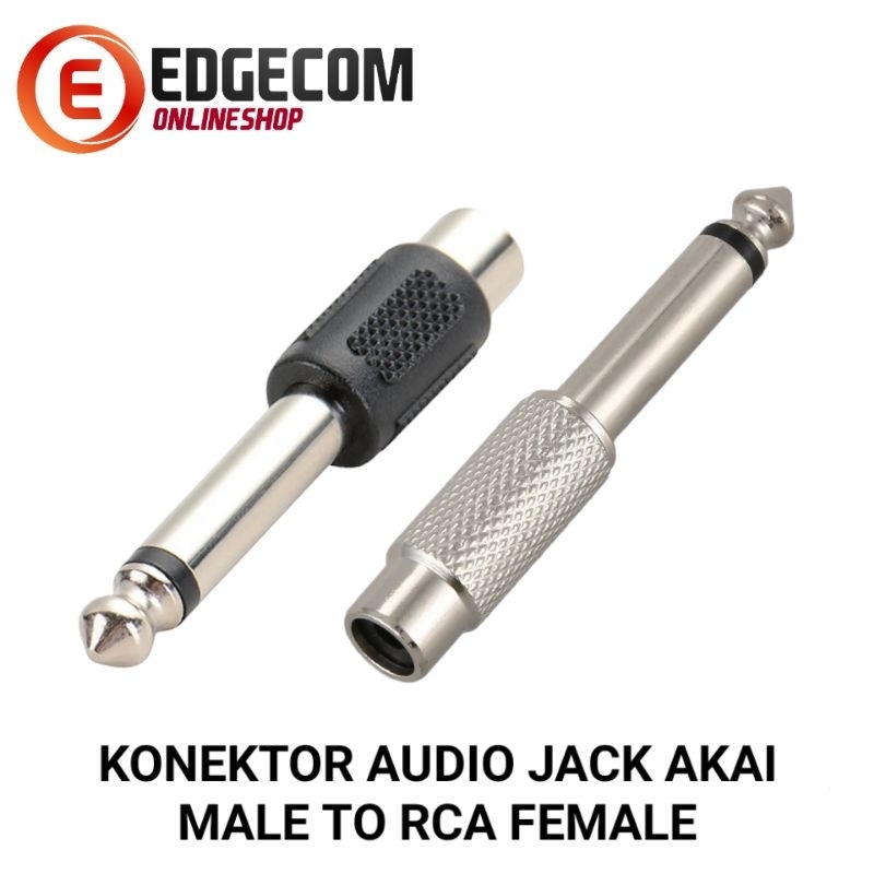 Jual Konektor Audio Jack Akai male 6.5mm to RCA female Adapter | Shopee ...