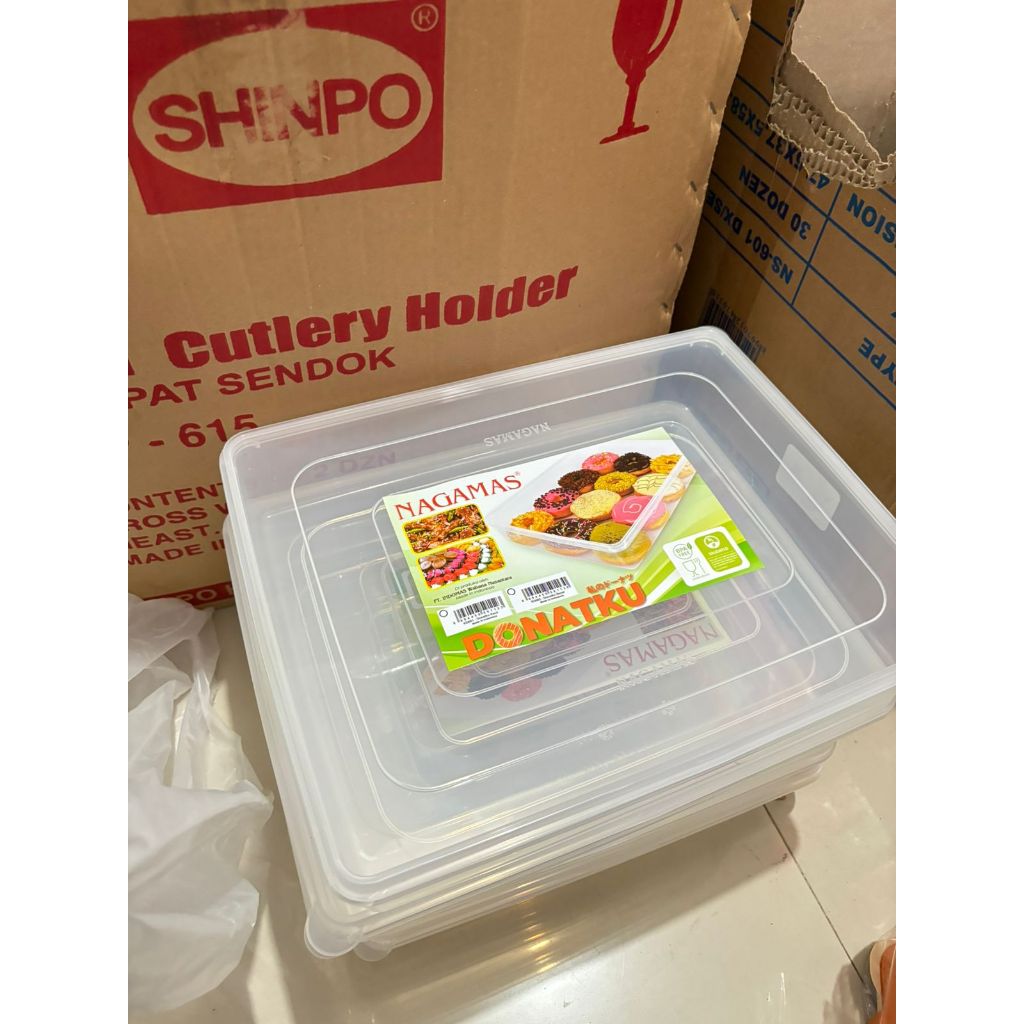 Jual Kotak Donat Nagamas Wadah Kue Sealware Donatku M & L Toples ...
