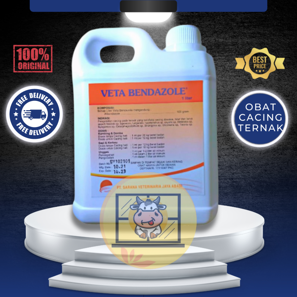Jual Veta Bendazol 1 Liter - Obat Cacing Hewan 1 L - Obat Cacing Sapi ...