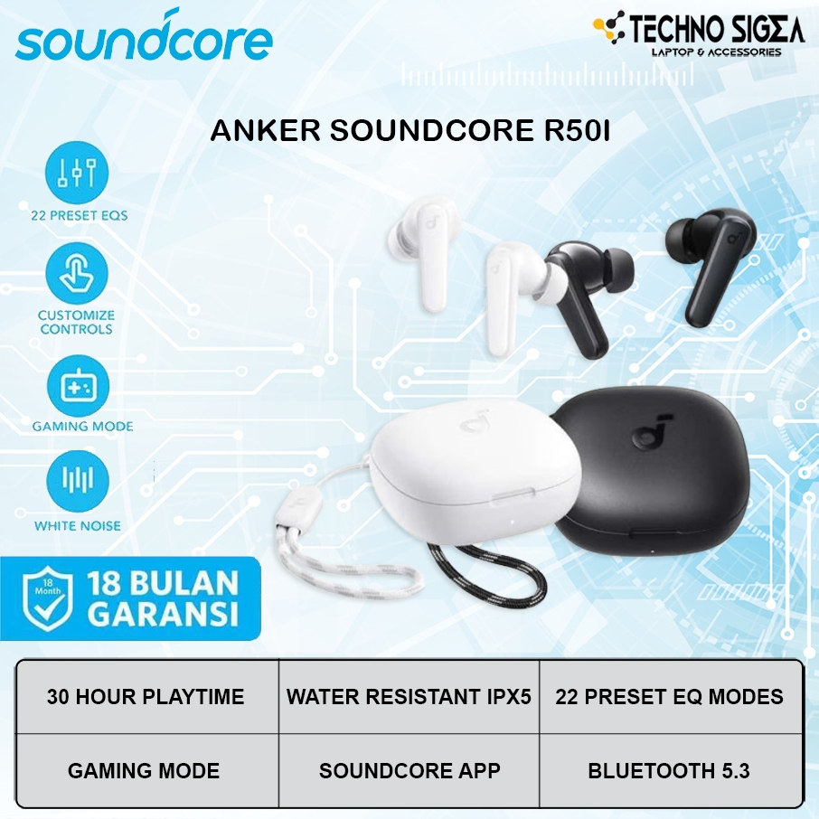 Jual TWS ANKER Soundcore R50i Stick Earphone Wireless | Shopee Indonesia