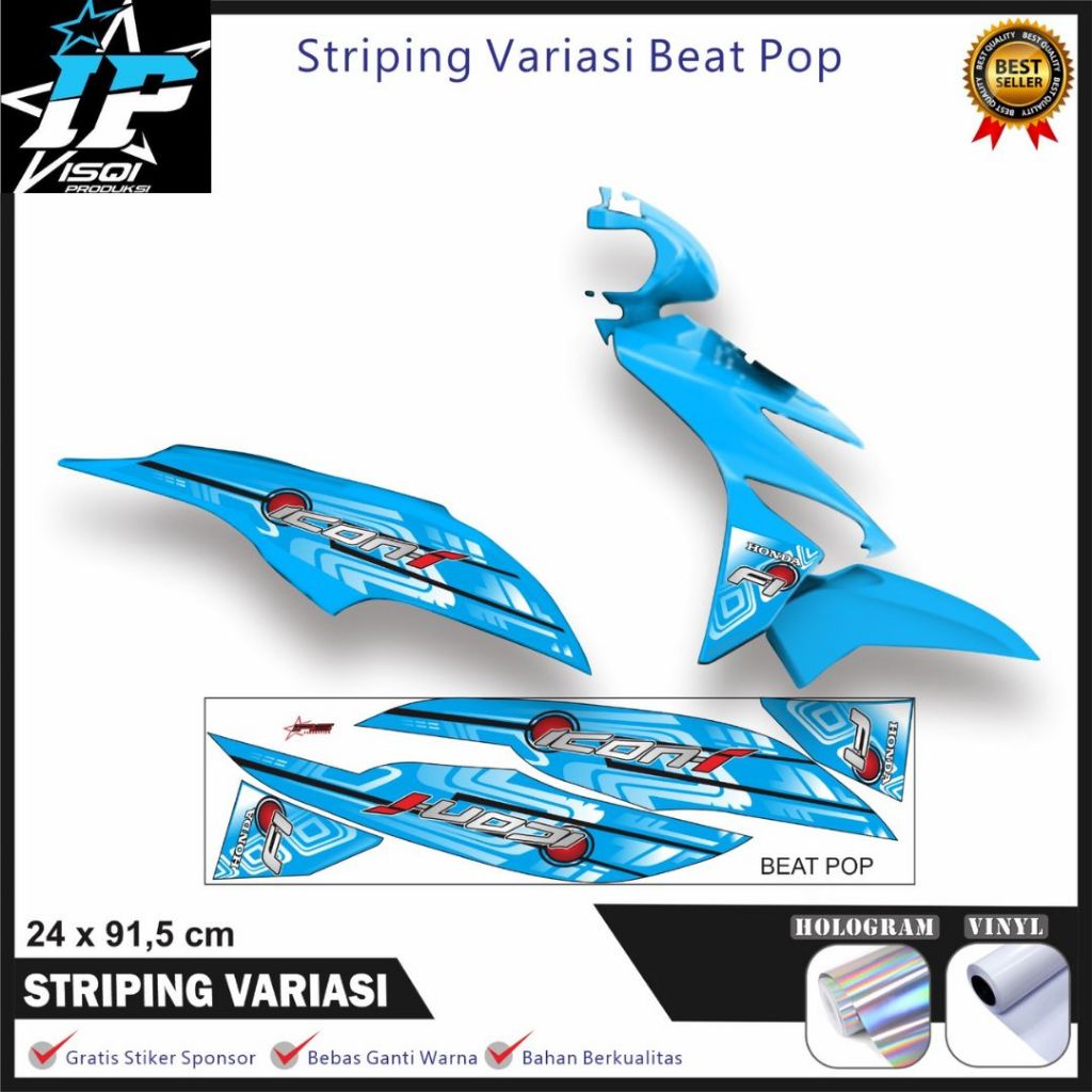Jual Stiker Striping Variasi Honda Beat Pop - Lis Les Body Motor Honda ...