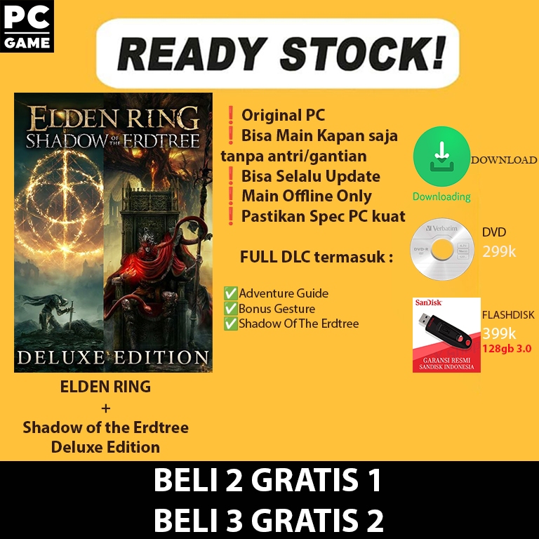 Jual ELDEN RING Shadow of the Erdtree Deluxe Edition PC Original | Shopee Indonesia