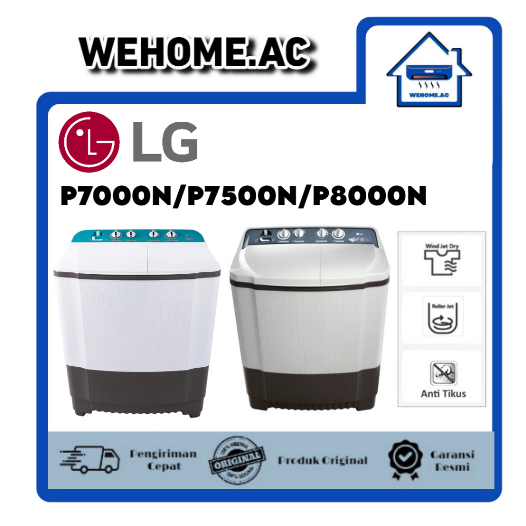 Jual Mesin Cuci LG 2 Tabung P7000N / P7500N / P8000N Mesin Cuci 2 ...