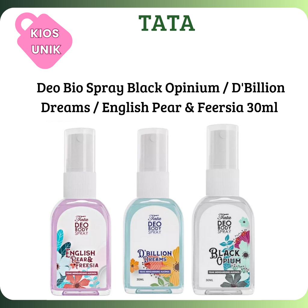 Jual Tata Deo Bio Spray Black Opinium | D'Billion Dreams | English Pear ...