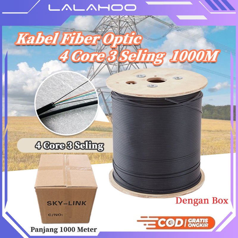Jual Kabel FO Dropcore 1000 Meter 4 Core 3 Seling Kabel Fiber Optic ...