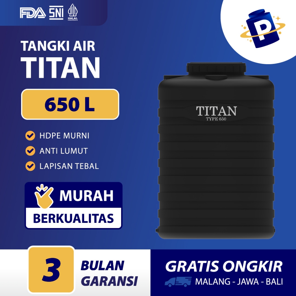 Jual Tangki Toren Tandon air Slim Titan Blow 650 L Tidak Berbau ...