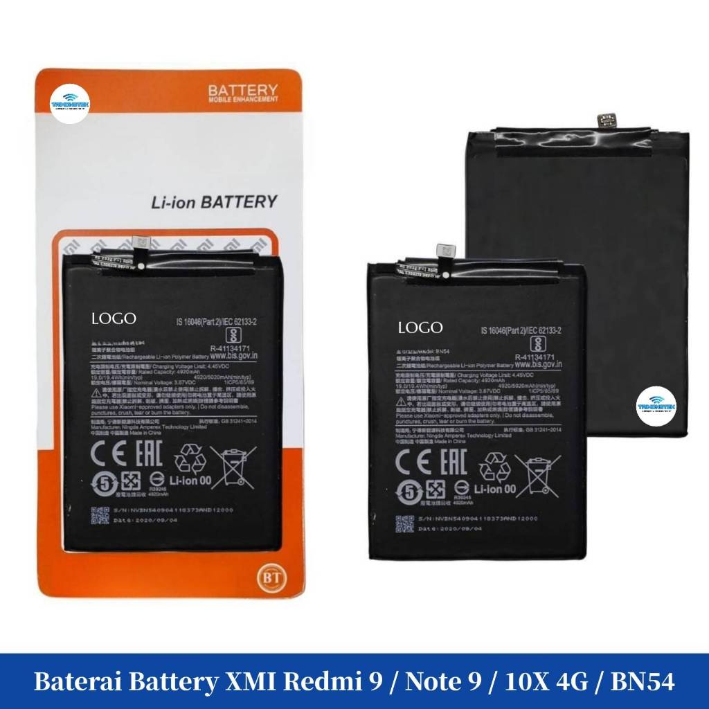 Jual Baterai Battery Xiaomi Redmi 9 / Note 9 / 10X 4G / BN54 | Shopee ...
