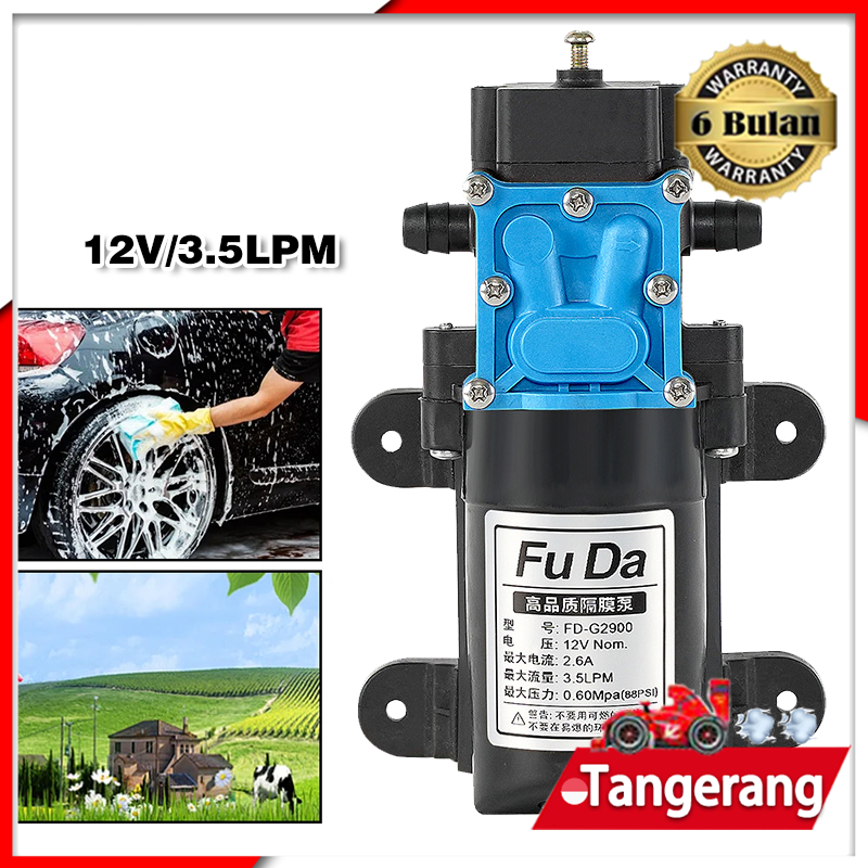 Jual Pompa DC 12V 0.6 Mpa 88psi 3.5 LPM / Dinamo Pompa Sprayer Elektrik ...