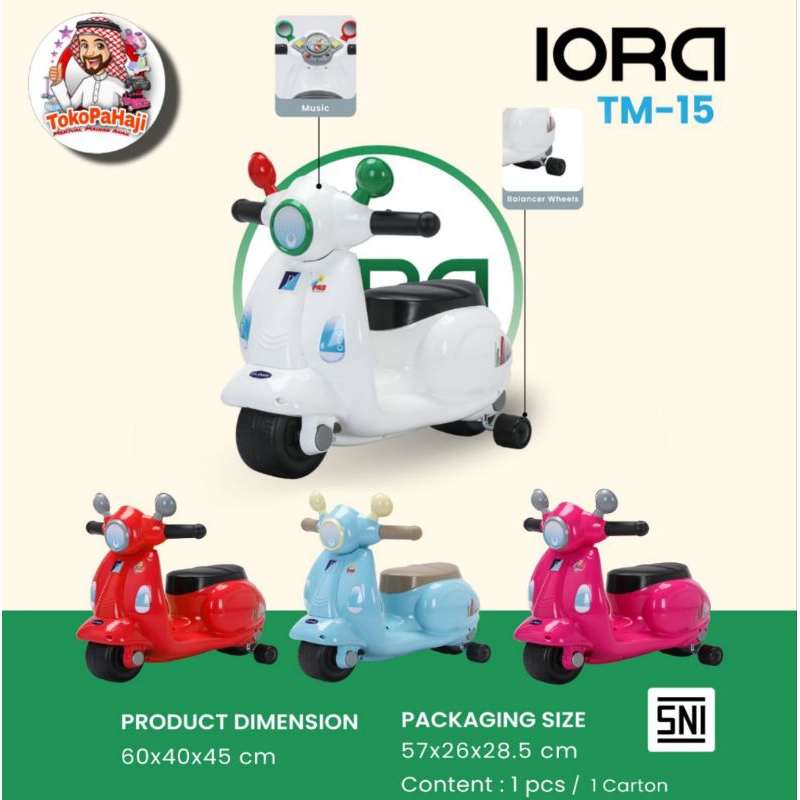 Jual MOTOR MOTORAN UNTUK ANAK VESPA MINI RIDE ON BALANCE BIKE PUSHBIKE / PMB IORA TM-15 | Shopee ...