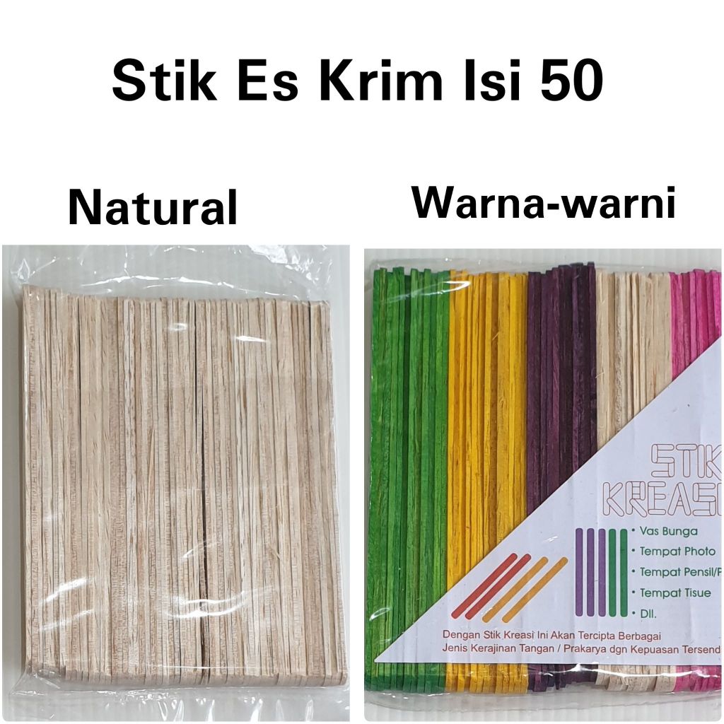 Jual Stik Es Krim / Stik Kreasi Polos / Warna | Shopee Indonesia