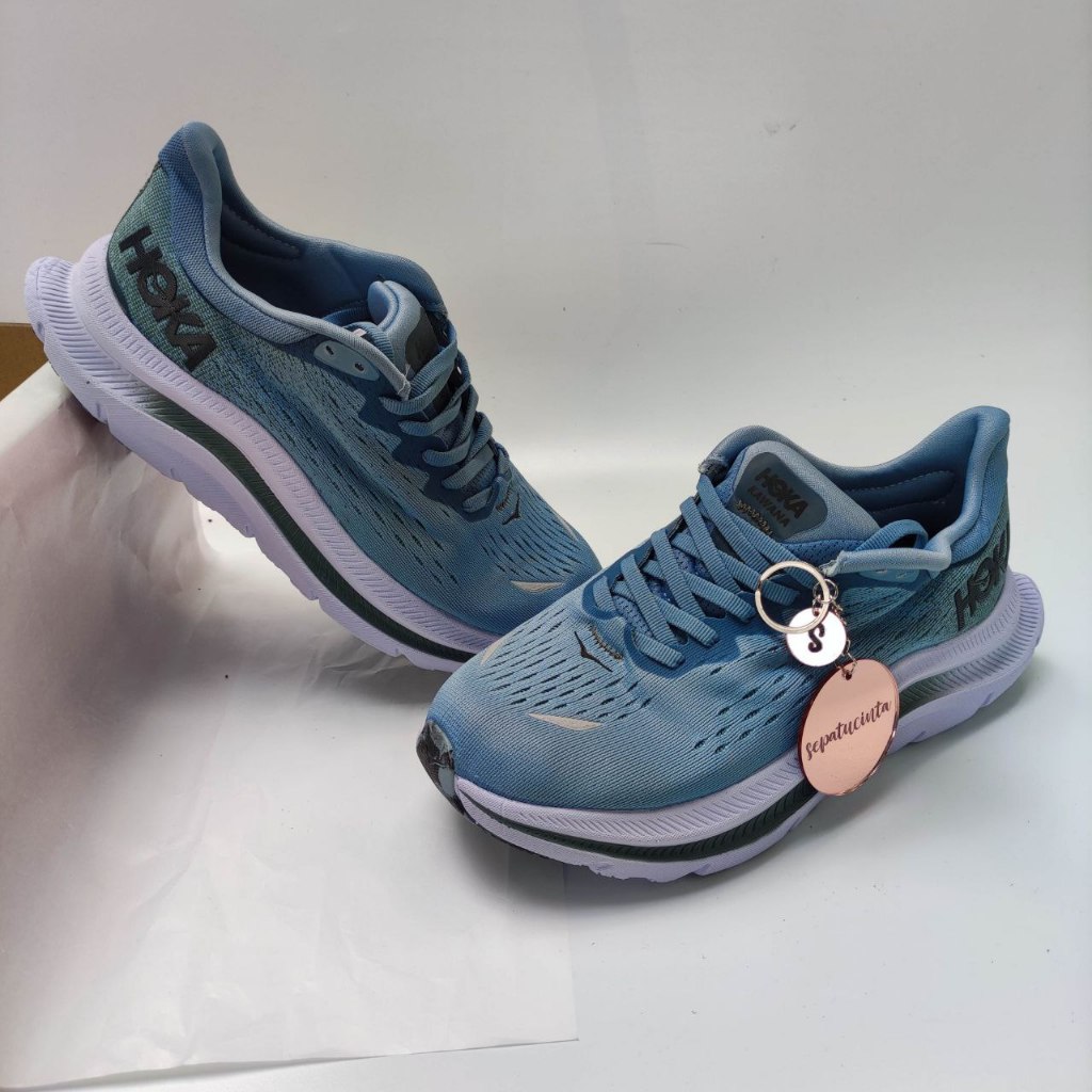 Jual Sepatu running road pria wanita Hoka Kawana ice blue | Shopee ...
