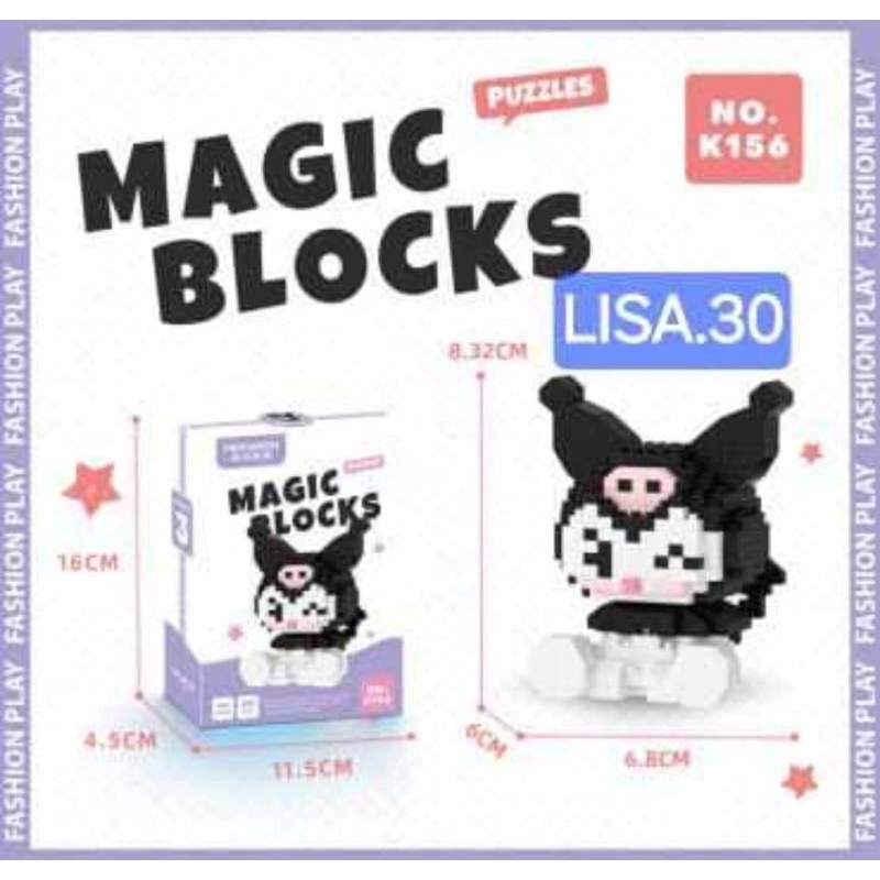 Jual Mainan Kartun Balok Susun MDC/Balok Model Bulan Sabit/ Balok Susun ...