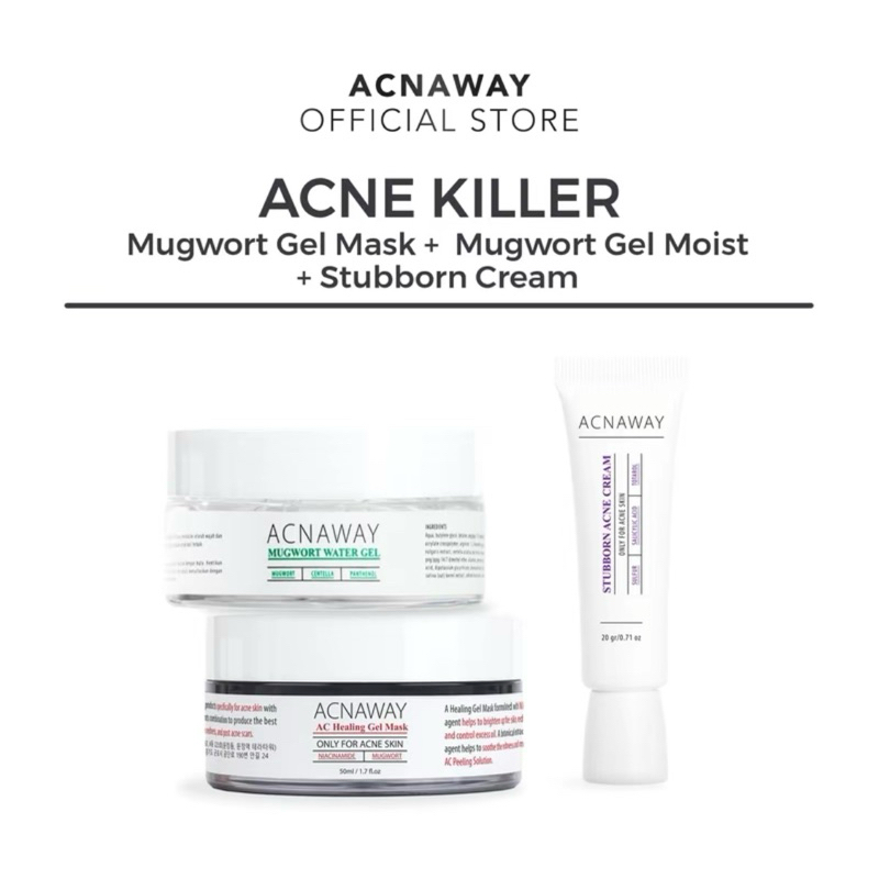 Jual READY No PO!ACNEWAY Mugwort Moisturaizer/Mugwort gel Mask/Stubborn ...