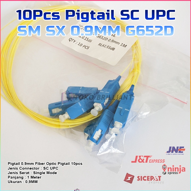 Jual KODE B34L Fiber Pigtail SCUPC 9mm SM 1 Meter Kabel Fo Pigtail 15M SC UPC BISA COD | Shopee ...