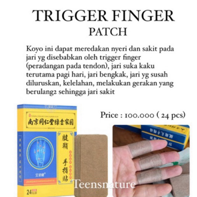 Jual TRIGGER FINGER PATCH PENANG ORIGINAL | Shopee Indonesia