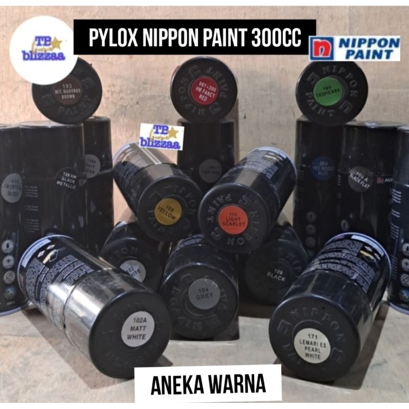 Jual Pylox Nippon Paint Aneka Warna Pylox Nippon Paint 300CC Hitam ...