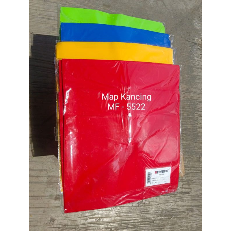 Jual Map File / Map Kancing Benefit MF-5522 Merah Kuning Biru Hijau ...