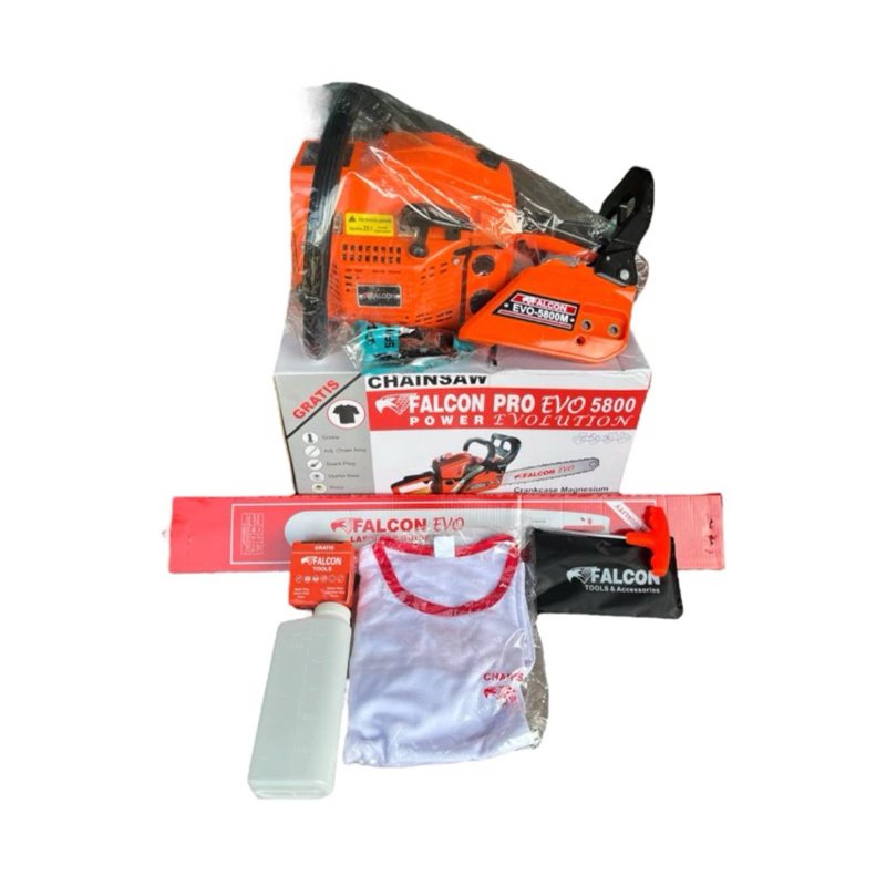Jual Chainsaw FALCON PRO 5800 5880 22inc 38T Laser 38T baja mesin ...
