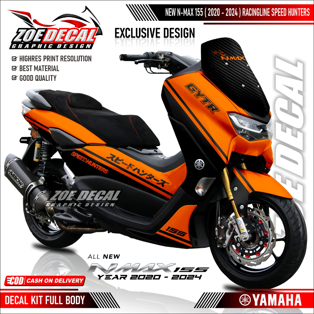 Jual Terbaru Decal FULL BODY Yamaha NMax Motif / Livery Racing Line ...