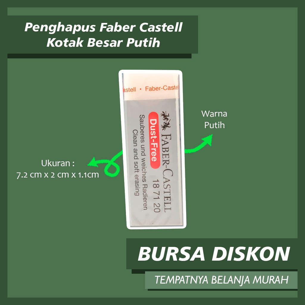 Jual Penghapus Faber Castell BESAR Putih Dust Free Original | Shopee ...