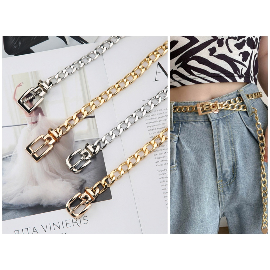 Jual BGS-104 Ikat Pinggang Rantai Sabuk Wanita Rantai Belt Rantai Logam Gaya Hiphop Style ...