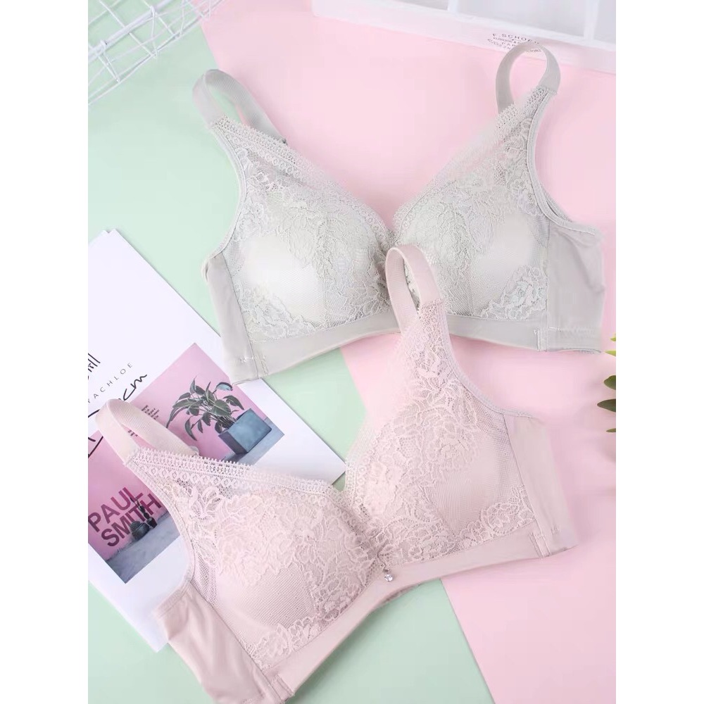 Jual Sylle - Bra Wanita Busa Kawat Lace Ukuran JUMBO CUP B untuk Wanita / Ibu Ibu BH QZY 8033 ...