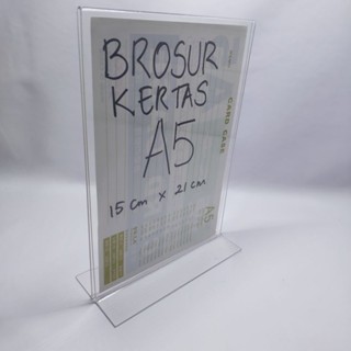 Jual ACRYLIC TENT CARD / TEMPAT BROSUR A5 / TENT CARD HOLDER A5 / TENT ...