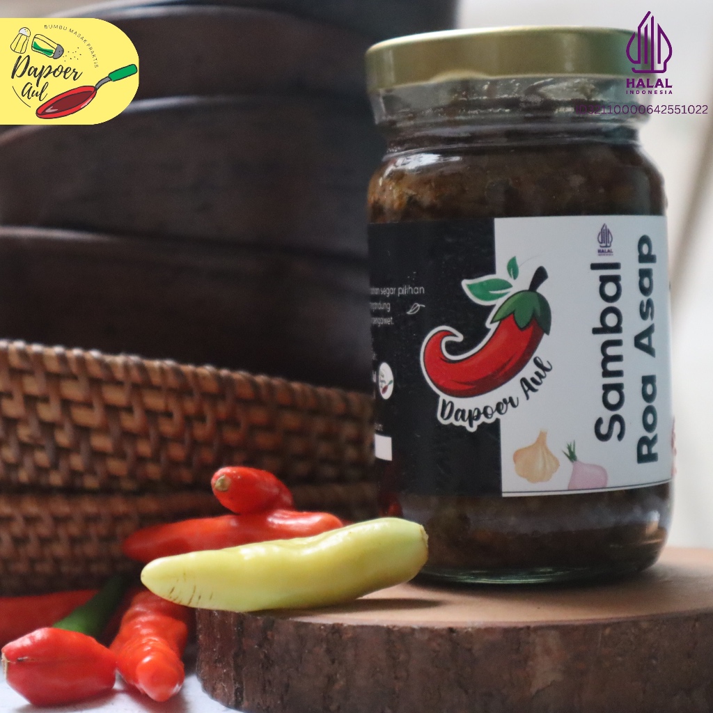 Jual Sambal Roa asap Dapoer aul ukuran 115 gr botol kaca, tanpa MSG ...