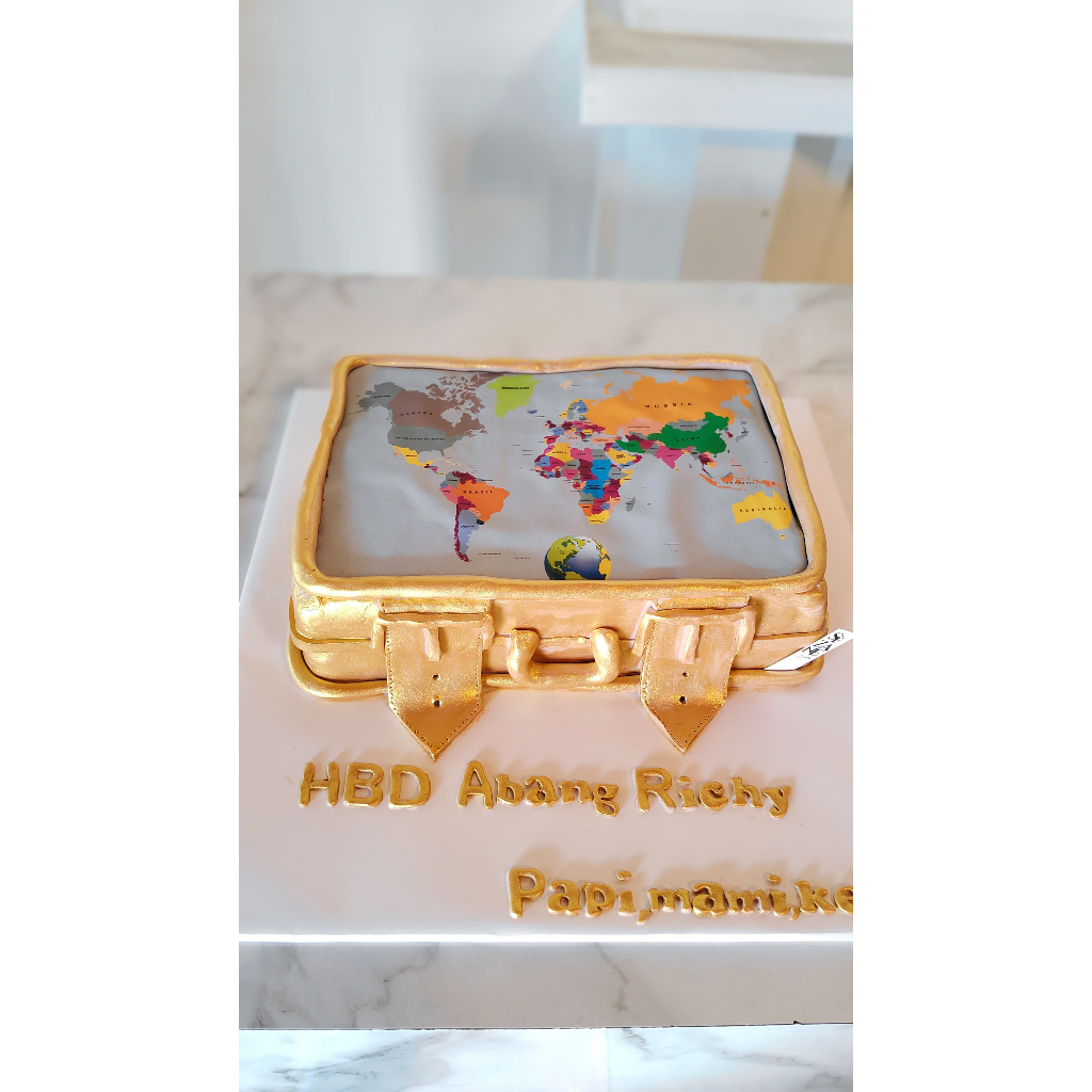 Jual Sezane Mercator Map Birthday Cake Size 30x20cm [SEZANE CAKE ...