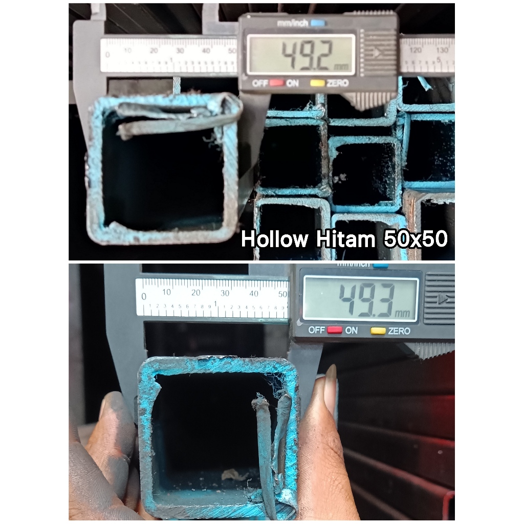 Jual BESI HOLLOW HITAM 50x50 (1.2mm 1.5mm 1.7mm 2.0mm 2.3mm 2.5mm 3.0mm ...