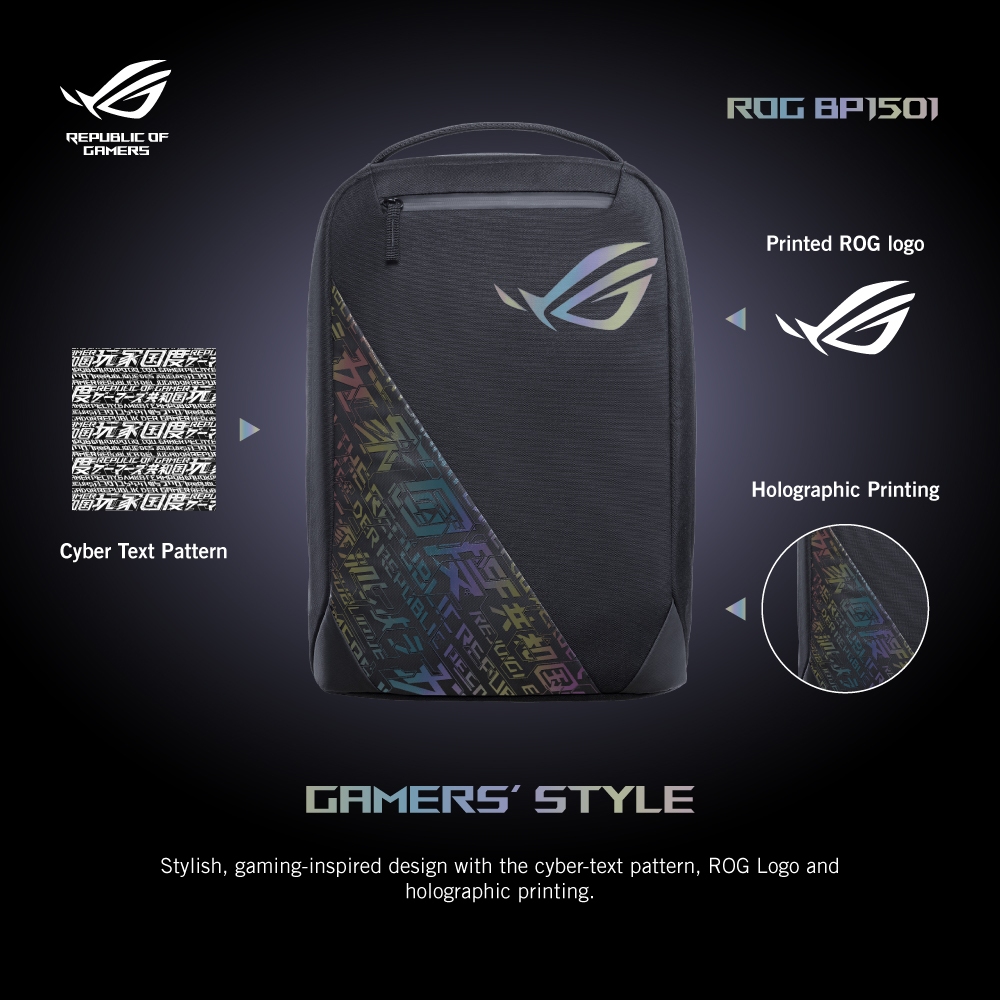 Jual TAS BACKPACK ASUS ROG BP1501 HOLOGRAPHIC | Shopee Indonesia