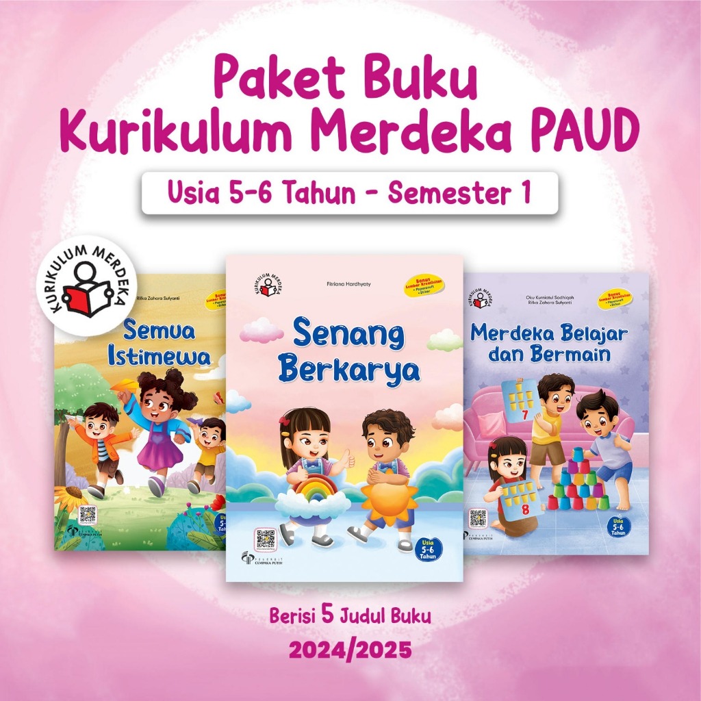 Jual Buku PAUD TK Kurikulum Merdeka (Usia 5-6 Tahun) Semester 1 2024/2025 - Cempaka Putih ...