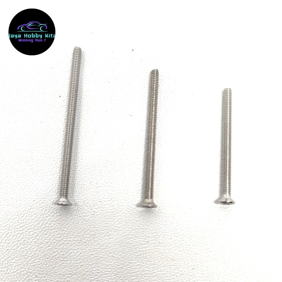 Jual Baut Tamiya Countersunk Countersink Baut Gepeng Bahan Stainless ...