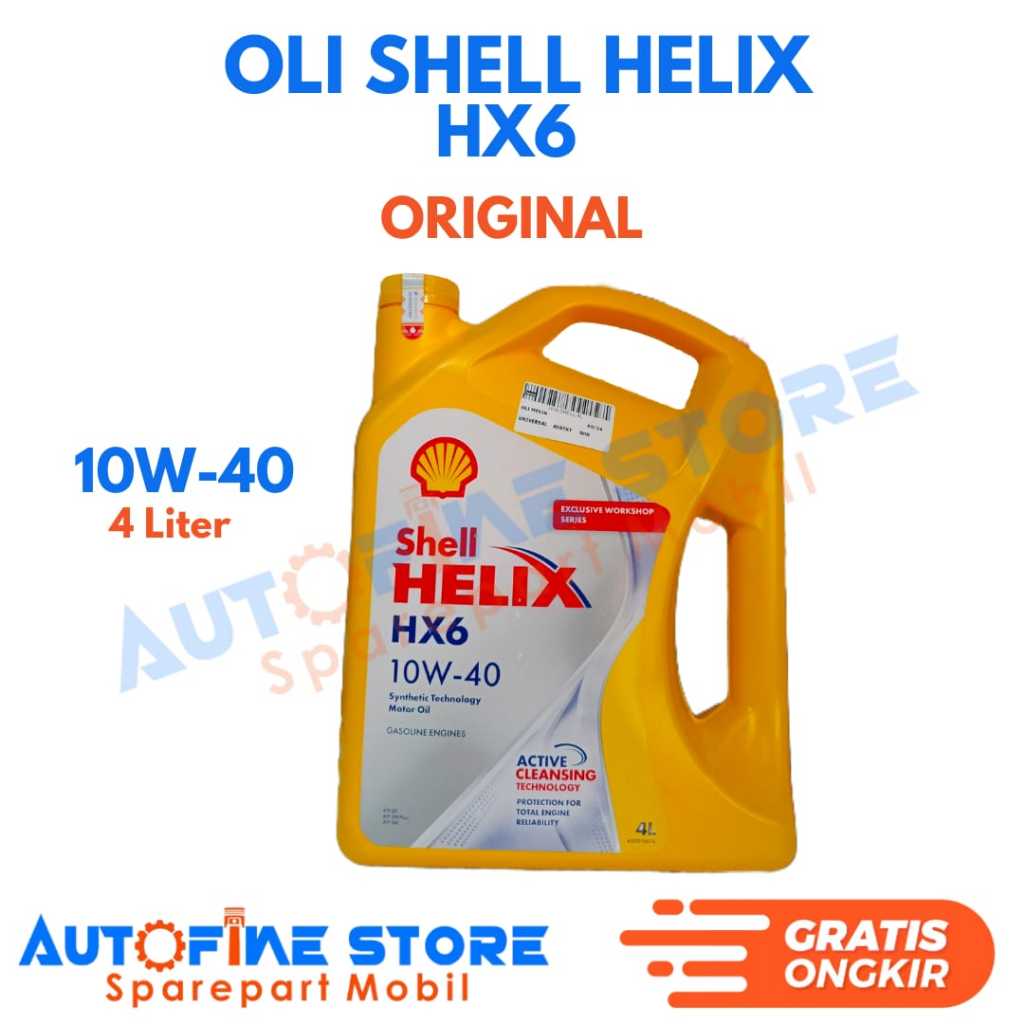 Jual Oli Shell Helix HX6 10W-40 Original | Shopee Indonesia