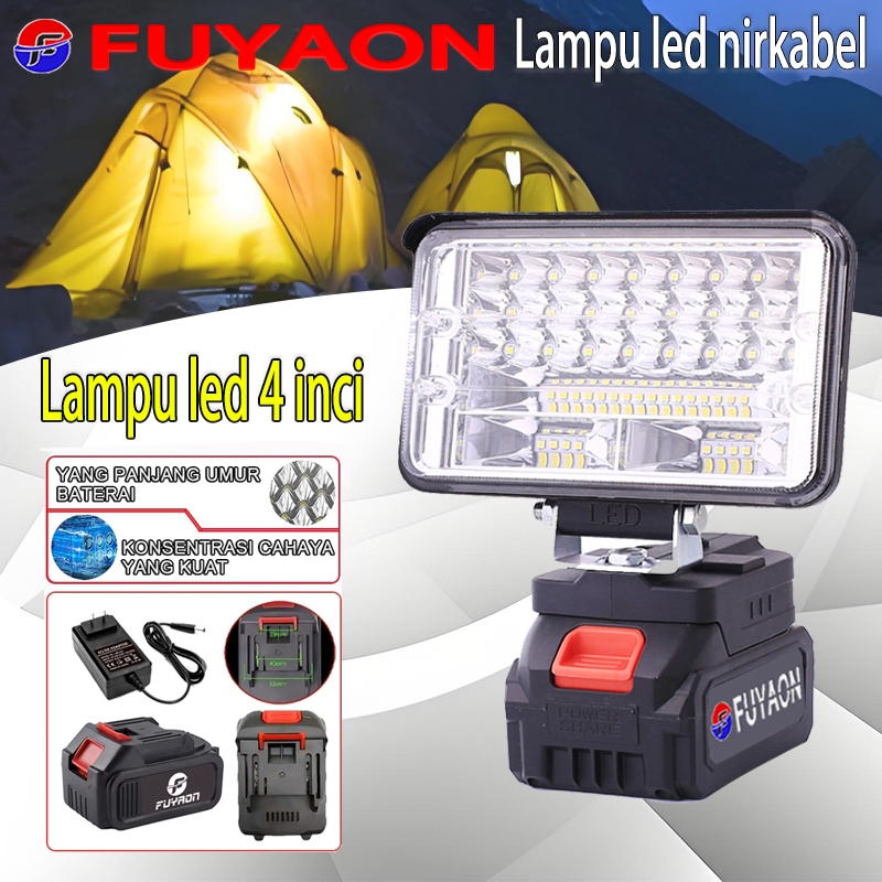 Jual COD 4 inch LED Lampu Cordless Antarmuka Baterai Lampu Baterai ...