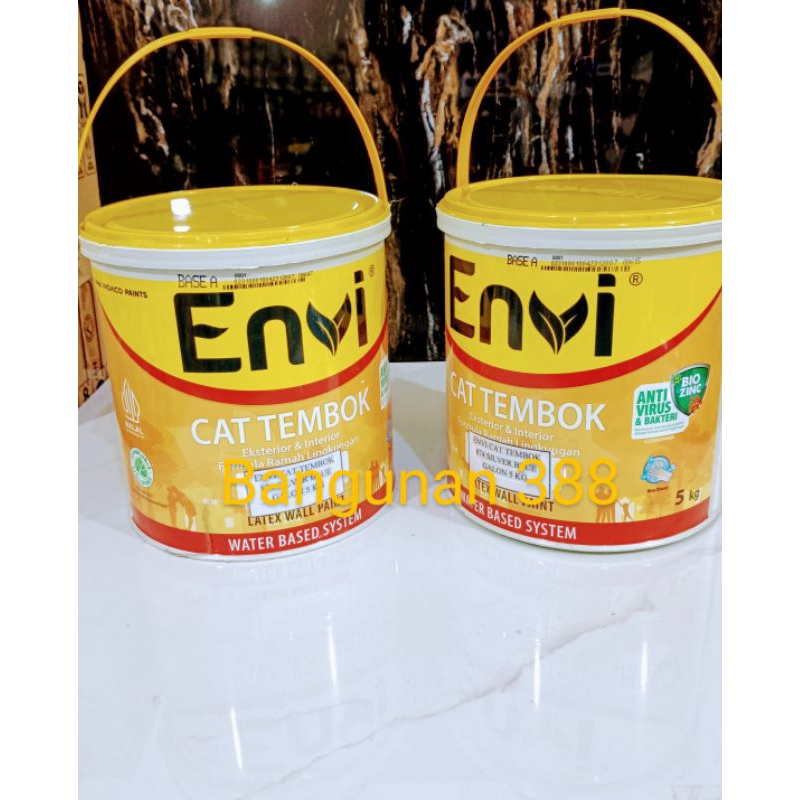 Jual Cat Tembok Envi Latex 5kg/Cat exterior dan Interior | Shopee Indonesia