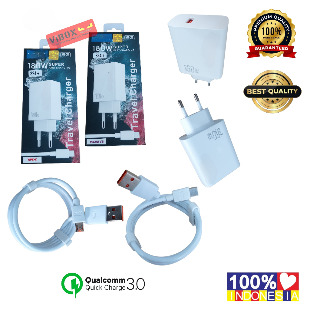 Jual Charger Sam S24+ 180W Charger Sam Micro dan Type C Original ...