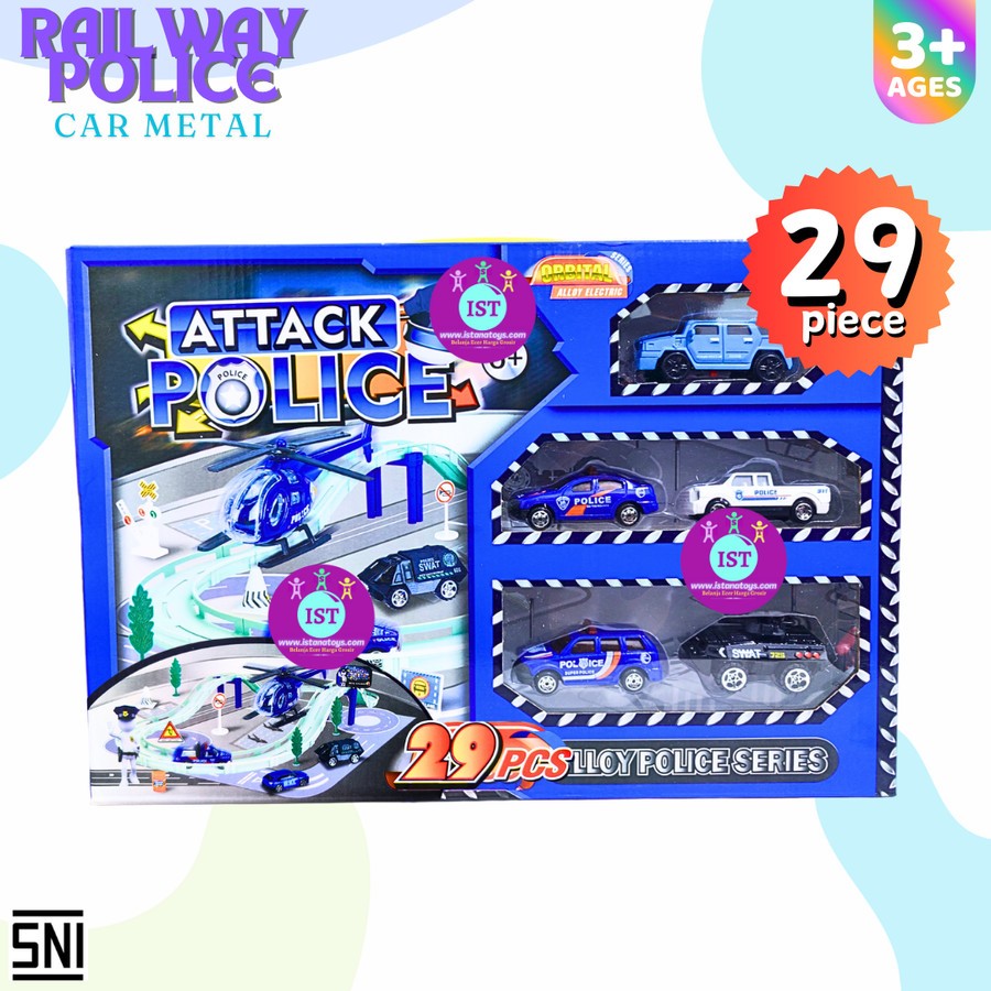 Jual RAILWAY POLICE CAR TRACK METAL | Shopee Indonesia