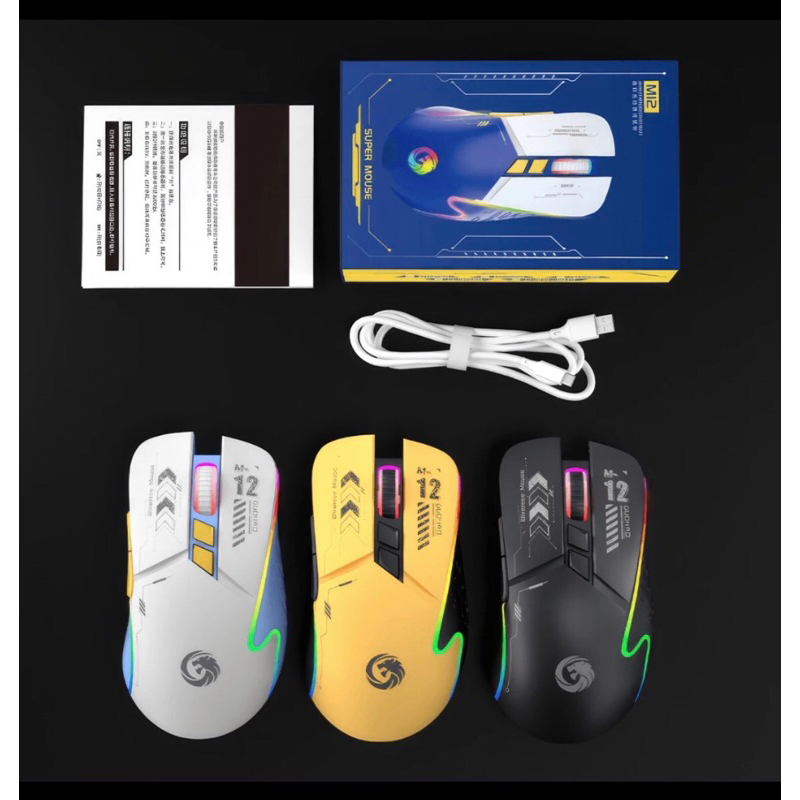 Jual Mouse gaming wireless dan bluetooth RGB Mofii light Rechargeable ...