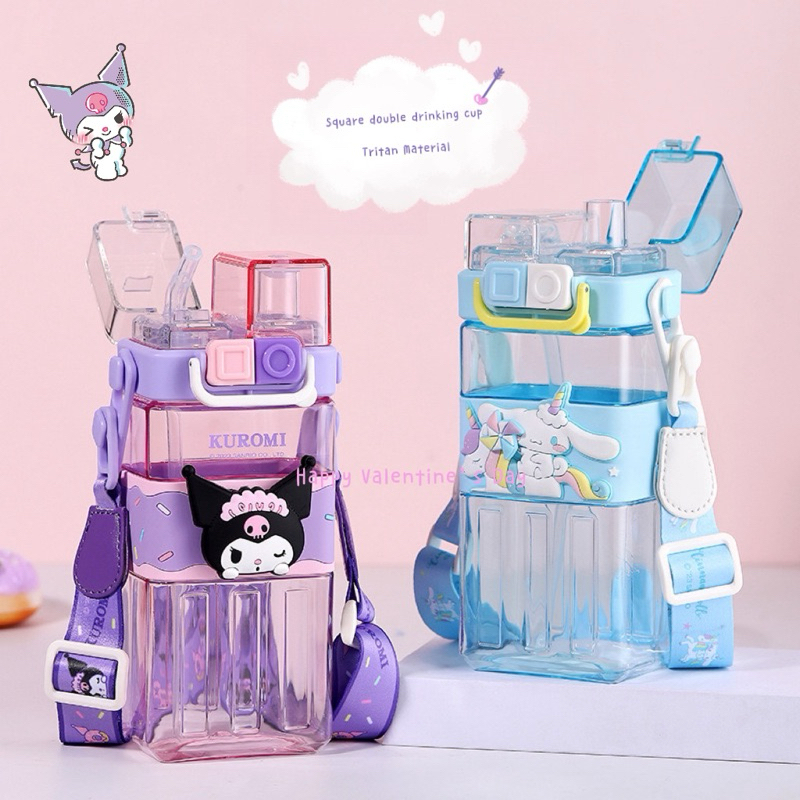 Jual Botol Minum Anak 2in1 Sedot & Teguk 570ml Tritan Material Square ...