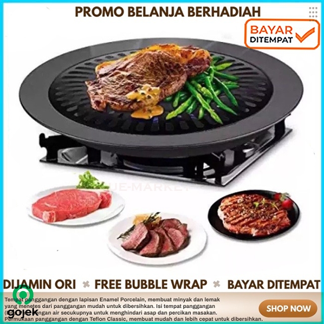 Jual Smokeless BBQ Grill Pan Bulat/Kotak Kompor High Quality / Ultra ...
